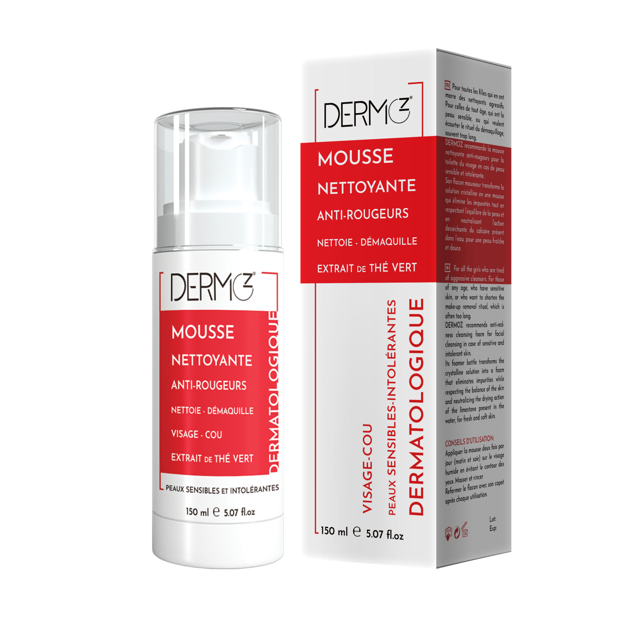Mousse nettoyante Anti-rougeurs - Dermozcosmetic